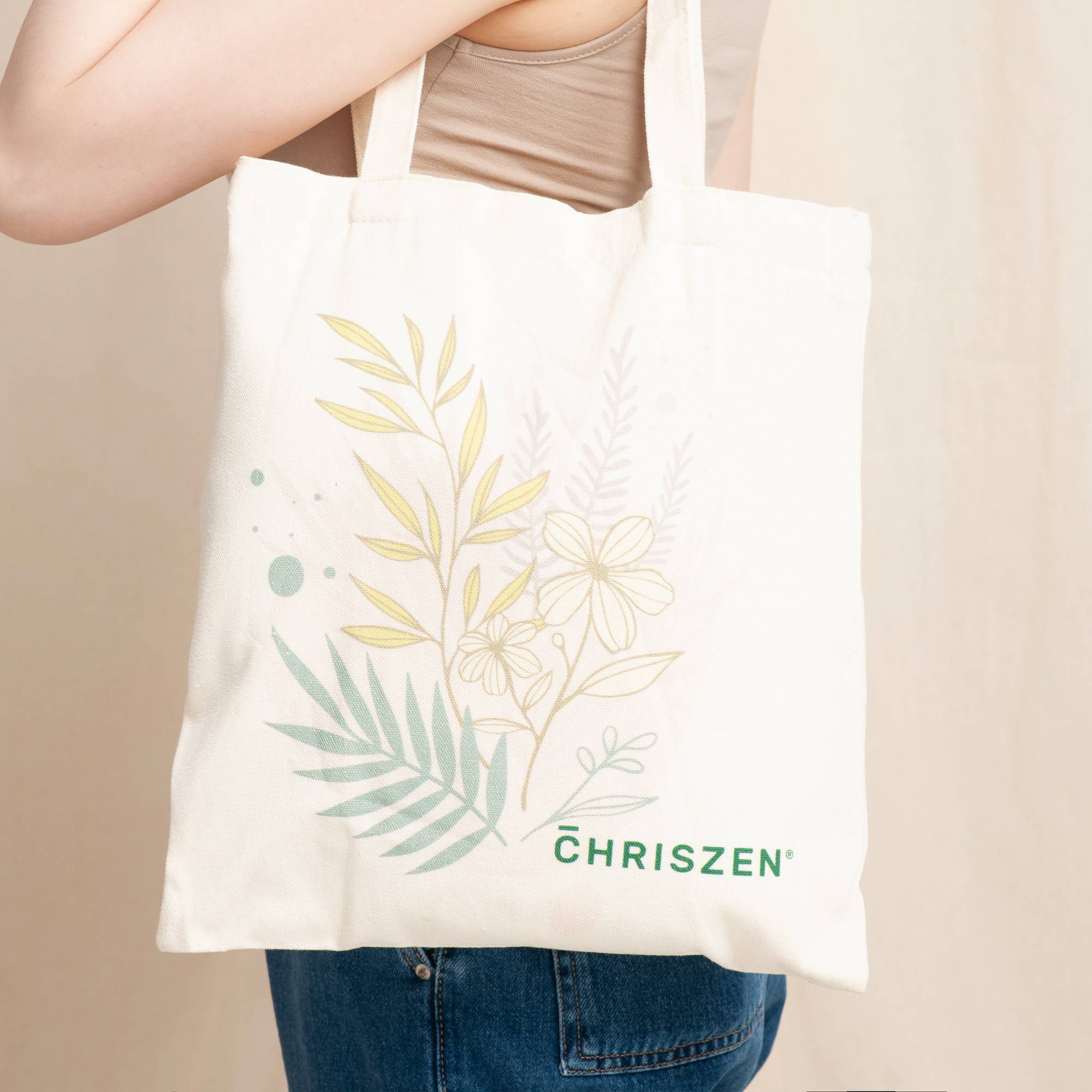Chriszen Floral Tote Bag