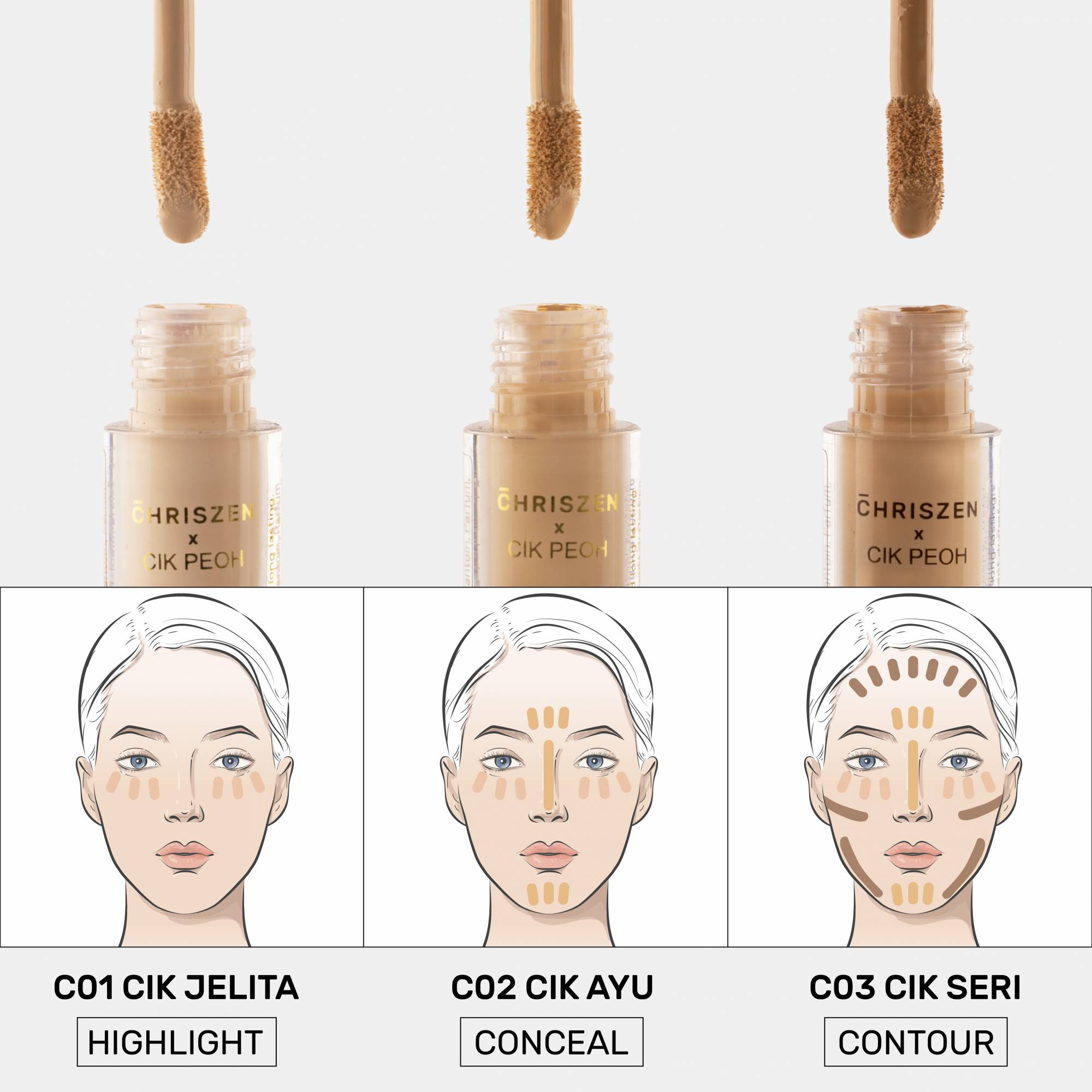 Chriszen x Cik Peoh Ultra Blend Concealer & Contour