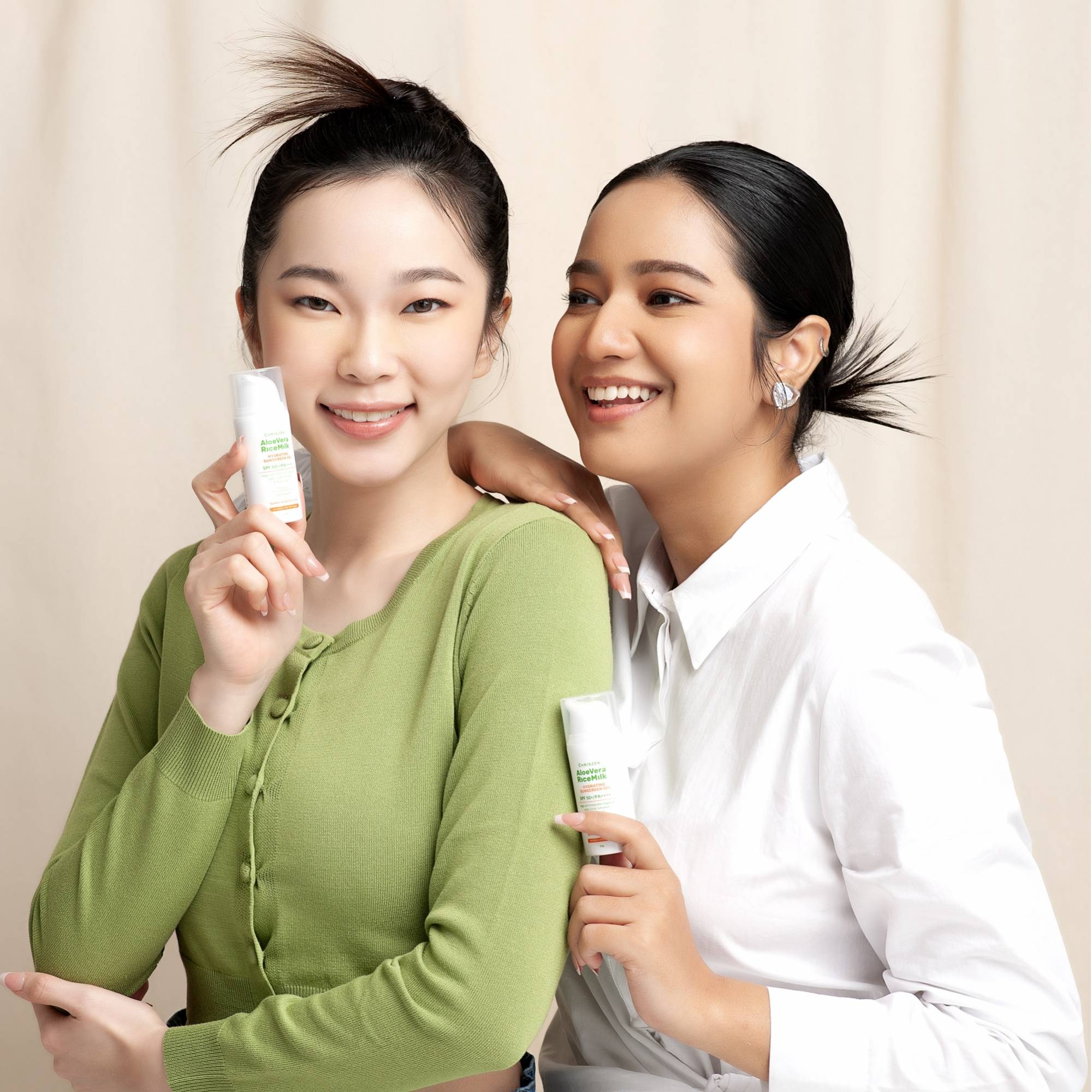 Chriszen Aloe Vera Rice Milk Hydrating Sunscreen Gel SPF 50+/PA